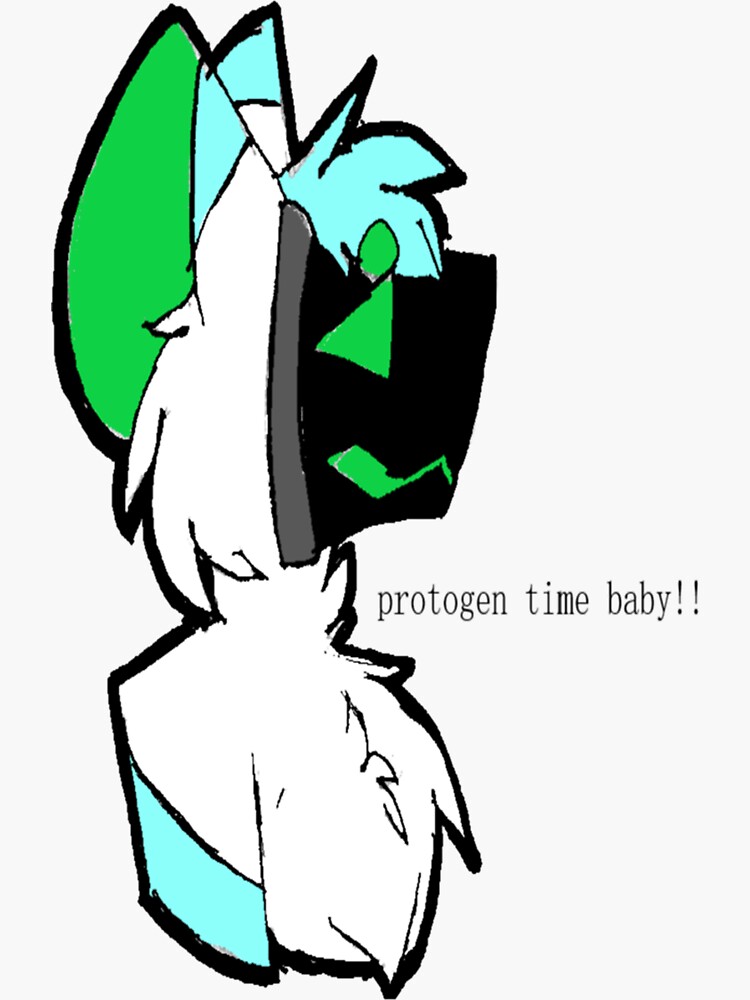 "Protogen time baby!! " Sticker for Sale by TangsleyDesigns | Redbubble
