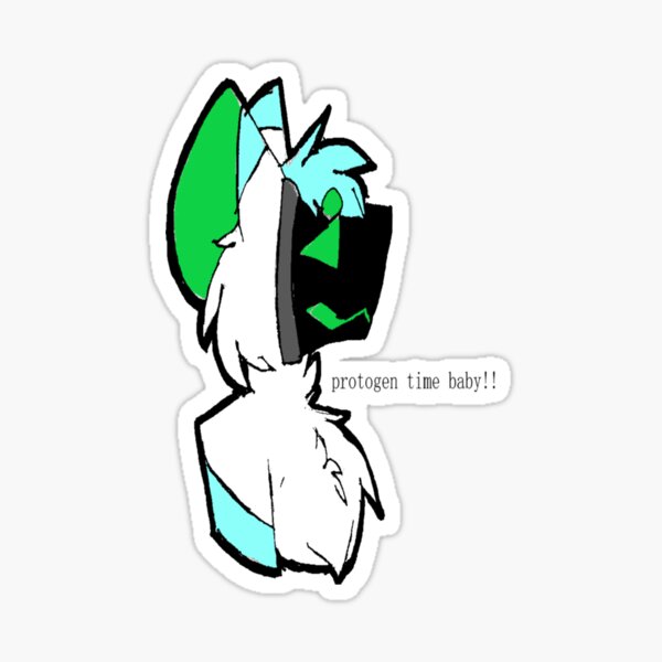 "Protogen time baby!! " Sticker for Sale by TangsleyDesigns | Redbubble