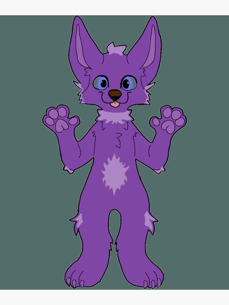 "purple wolf furry " Poster for Sale by TangsleyDesigns | Redbubble