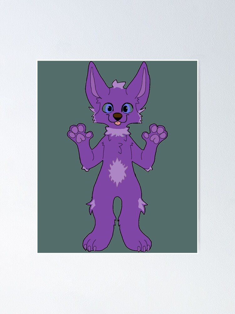 "purple wolf furry " Poster for Sale by TangsleyDesigns | Redbubble