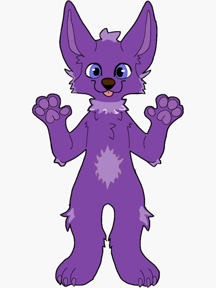 "purple wolf furry " Sticker for Sale by TangsleyDesigns | Redbubble