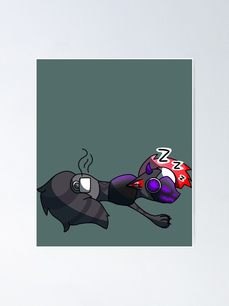 "sleepy protogen " Poster for Sale by TangsleyDesigns | Redbubble