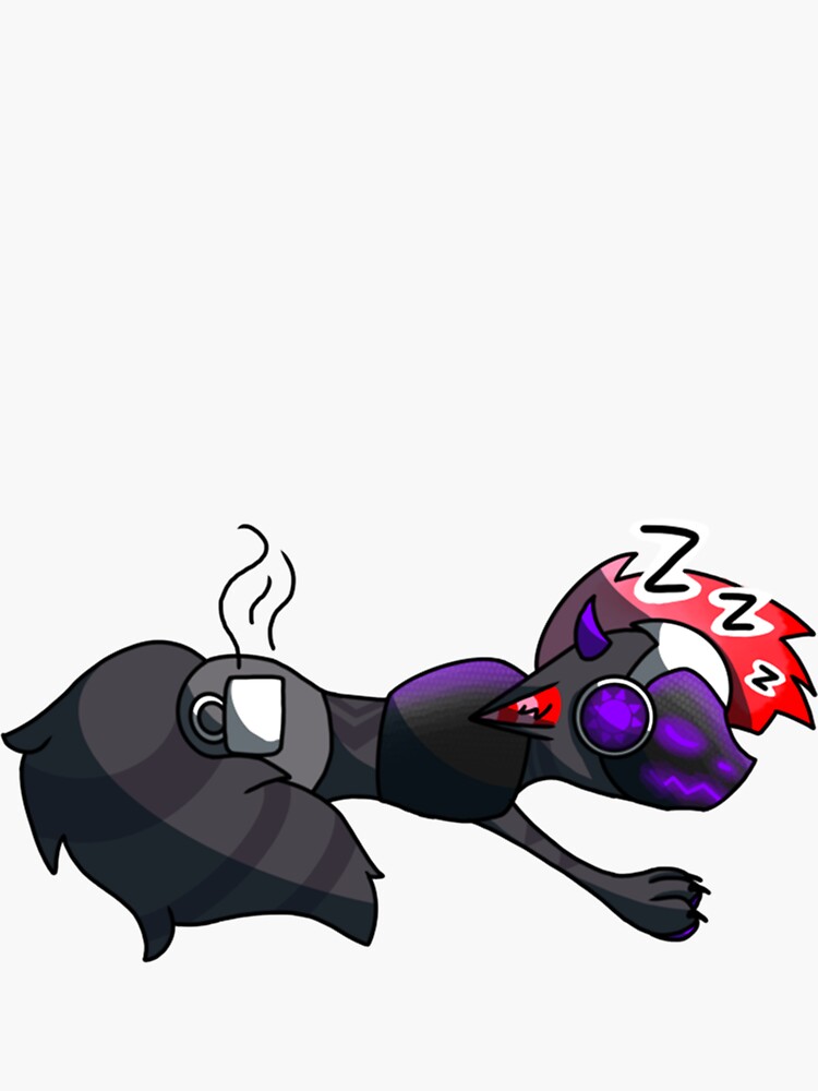 "sleepy protogen " Sticker for Sale by TangsleyDesigns | Redbubble