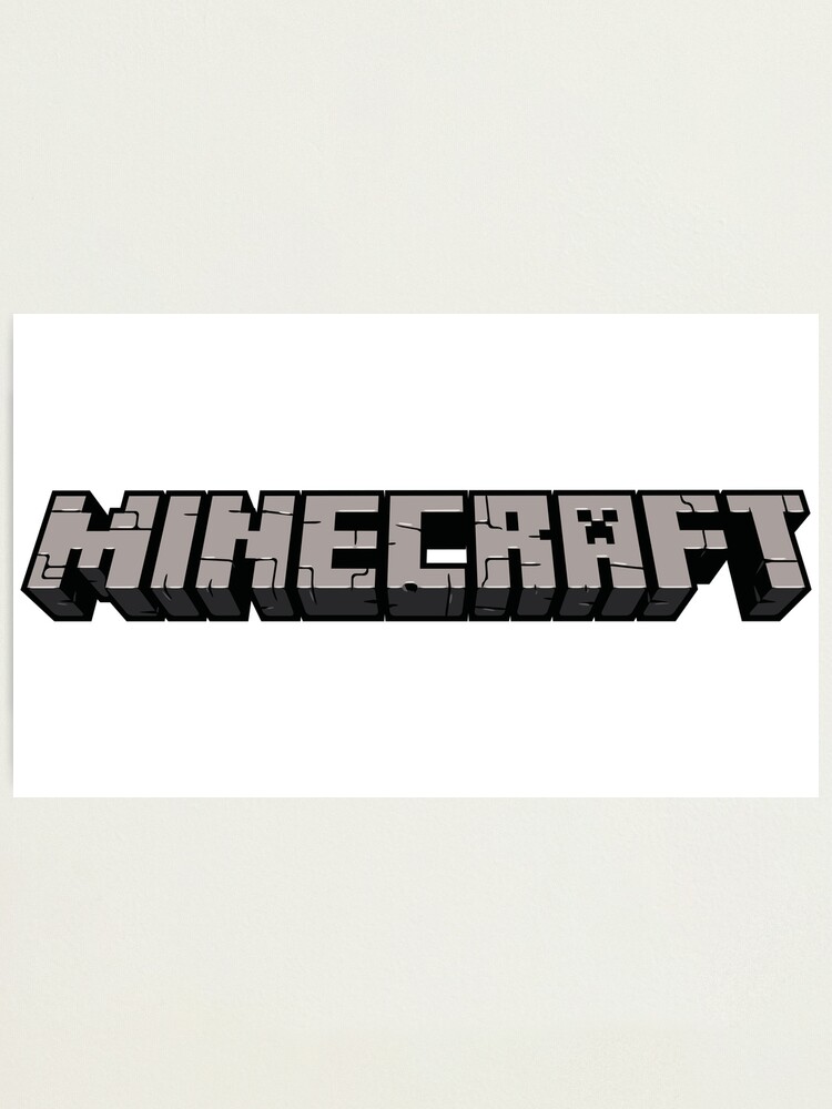 "Minecraft Logo" Photographic Print for Sale by Max-dsign | Redbubble