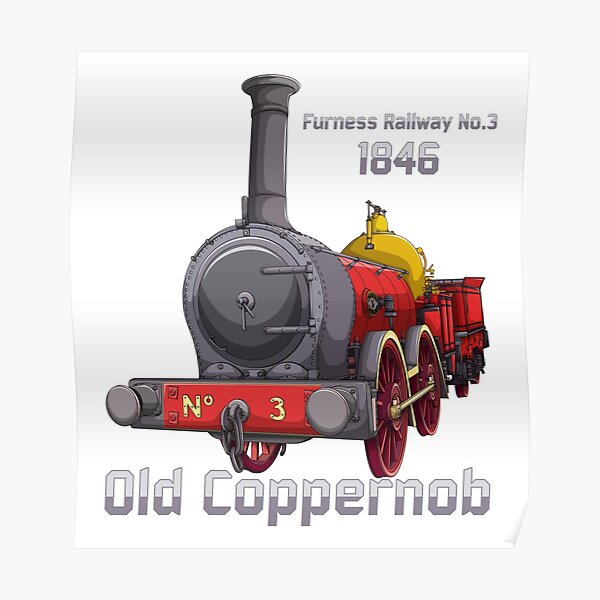 "Furness Railway No.3 Old Coppernob British Steam Train Locomotive Gift ...