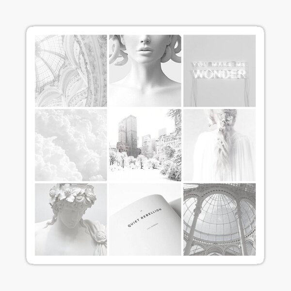 "Aesthetic: White" Sticker for Sale by serenabritin | Redbubble