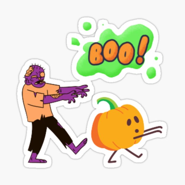 "Funny spooky halloween design - spooky design " Sticker for Sale by ...