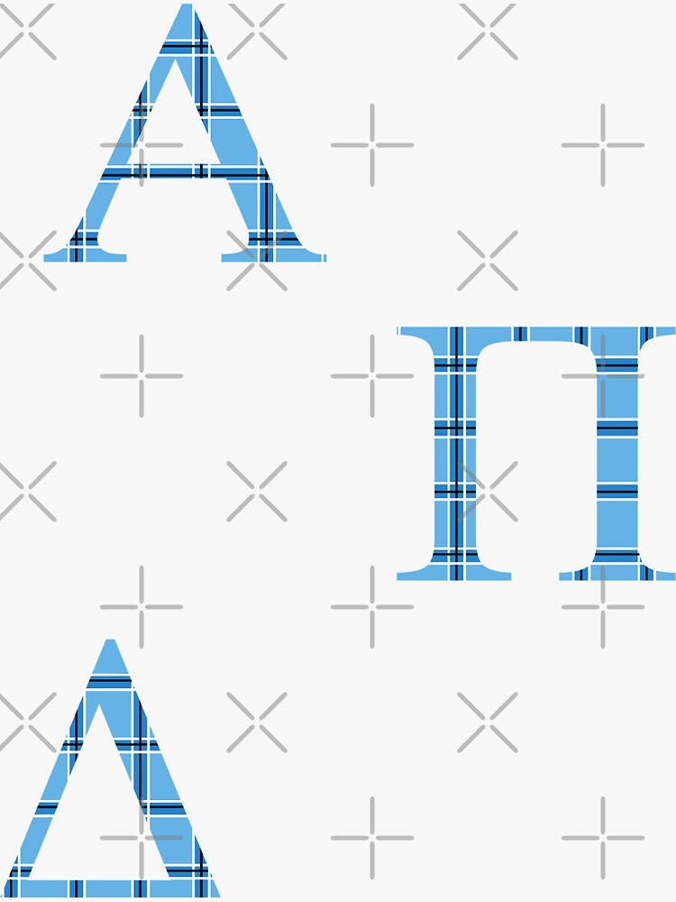 "Alpha Pi Delta Letters" Sticker by merrybutterfly | Redbubble