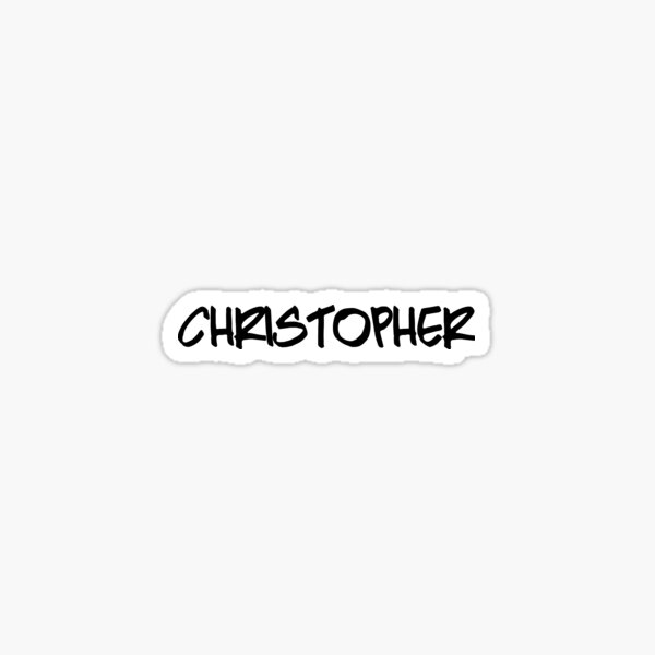 "Christopher" Sticker for Sale by carriepotter | Redbubble