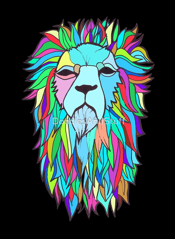 "Psych Lion" by DoodlesAndStuff | Redbubble