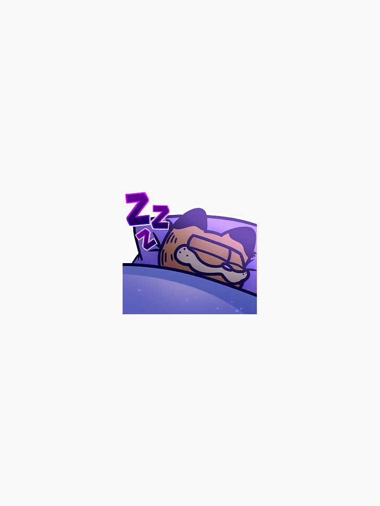 "Garfield Takes a Snooze" Sticker by D-Yaki | Redbubble