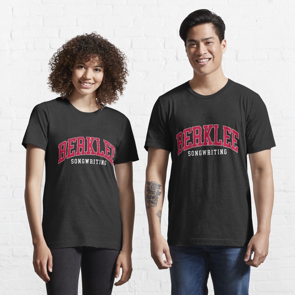 "berklee songwriting - college font curved" T-shirt for Sale by ...