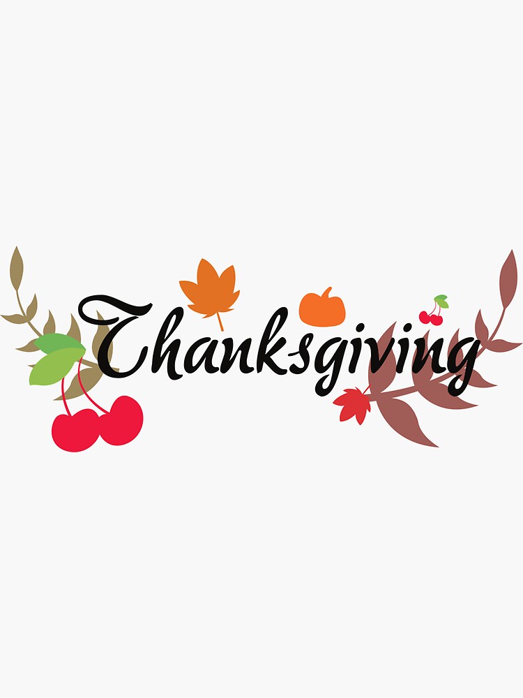 "Hand drawn Happy Thanksgiving typography poster. Celebration text with ...
