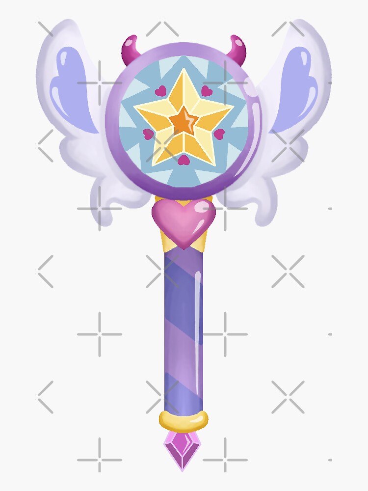 "Star's Wand (final)" Sticker for Sale by LumiSkullgurl | Redbubble