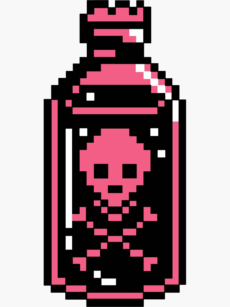 "Pixel Poison Bottle" Sticker for Sale by VADIMproducts | Redbubble