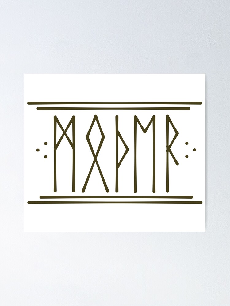 ""Mother" rune design (Elder Futhark)" Poster for Sale by Galderheim ...