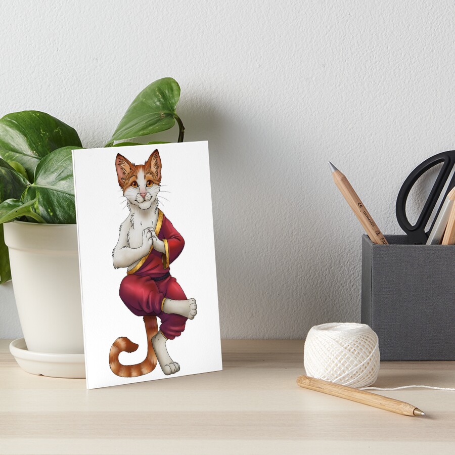 "DnD CATS Monk Turkish Van" Art Board Print by Skidar | Redbubble
