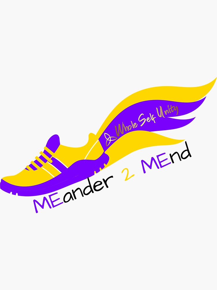 "Meander with logo in shoe" Sticker for Sale by WholeSelfUnity | Redbubble