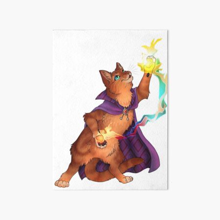 "DnD CATS Sorcerer Ginger Cat" Art Board Print by Skidar | Redbubble