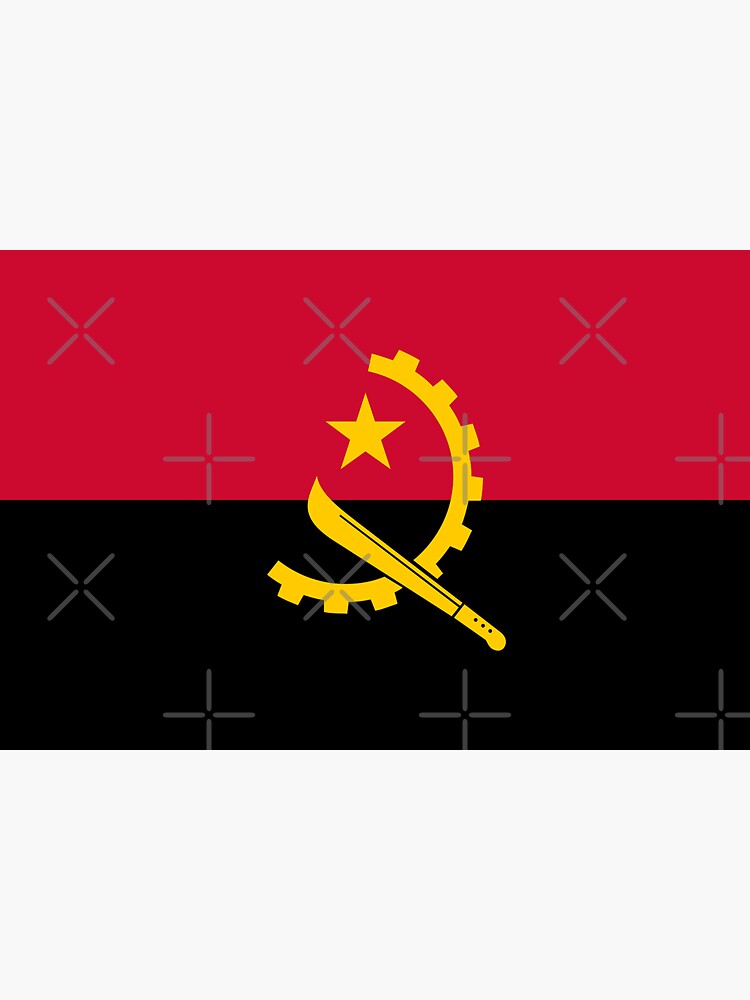 "National Flag Republic of Angola, Machete and Gear Emblem in the ...
