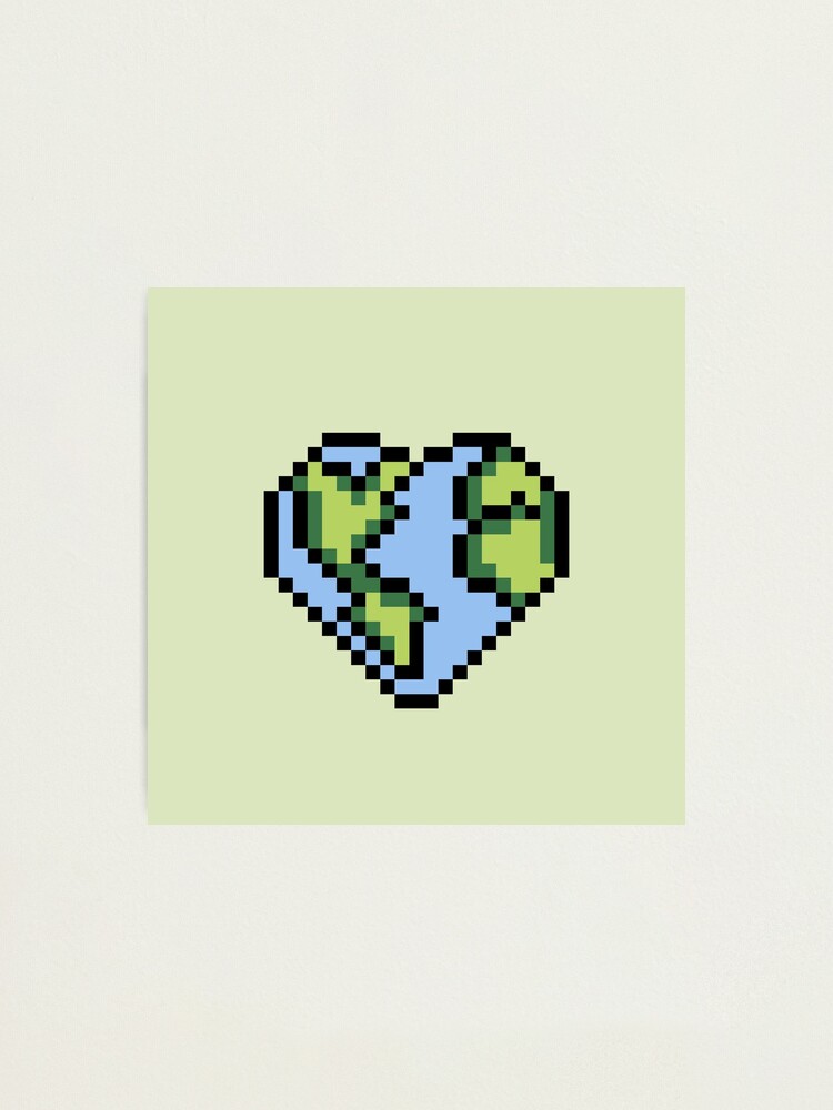 "Hearth (Heart Earth) Pixel Art" Photographic Print for Sale by ...