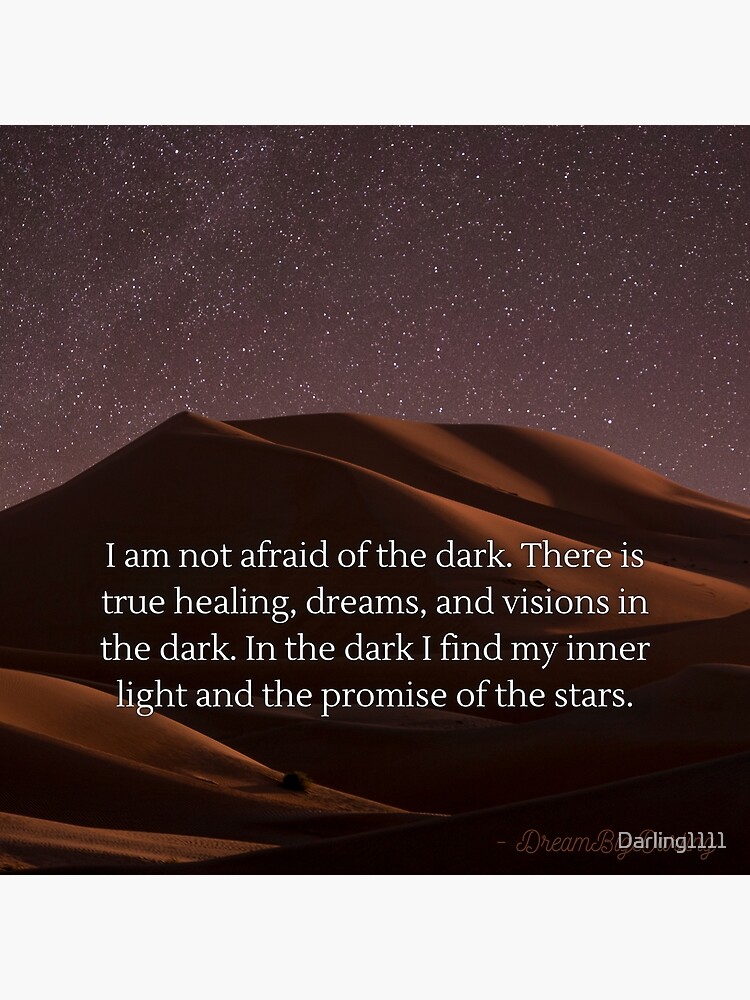 "Affirmation - "I an not affraid of the dark. There is true healing ...