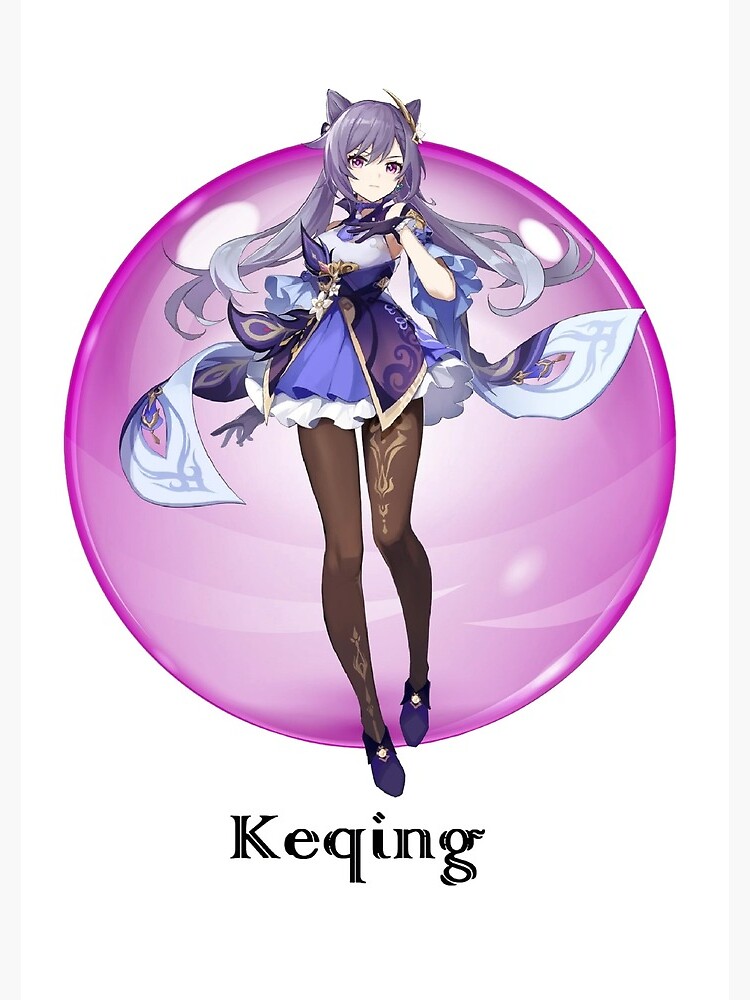 "Keqing of Genshin Impact Full Body with Magic Orb" Spiral Notebook by ...