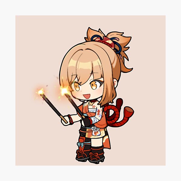 "Chibi Yoimiya - Genshin Impact" Photographic Print by persephonexx ...