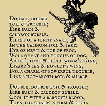 "double, double, toil and trouble " Art Board Print for Sale by ...