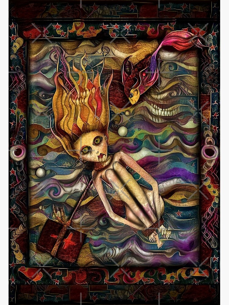 Lámina Artística Pato Brujo Wicca Surrealista Leyenda Urbana