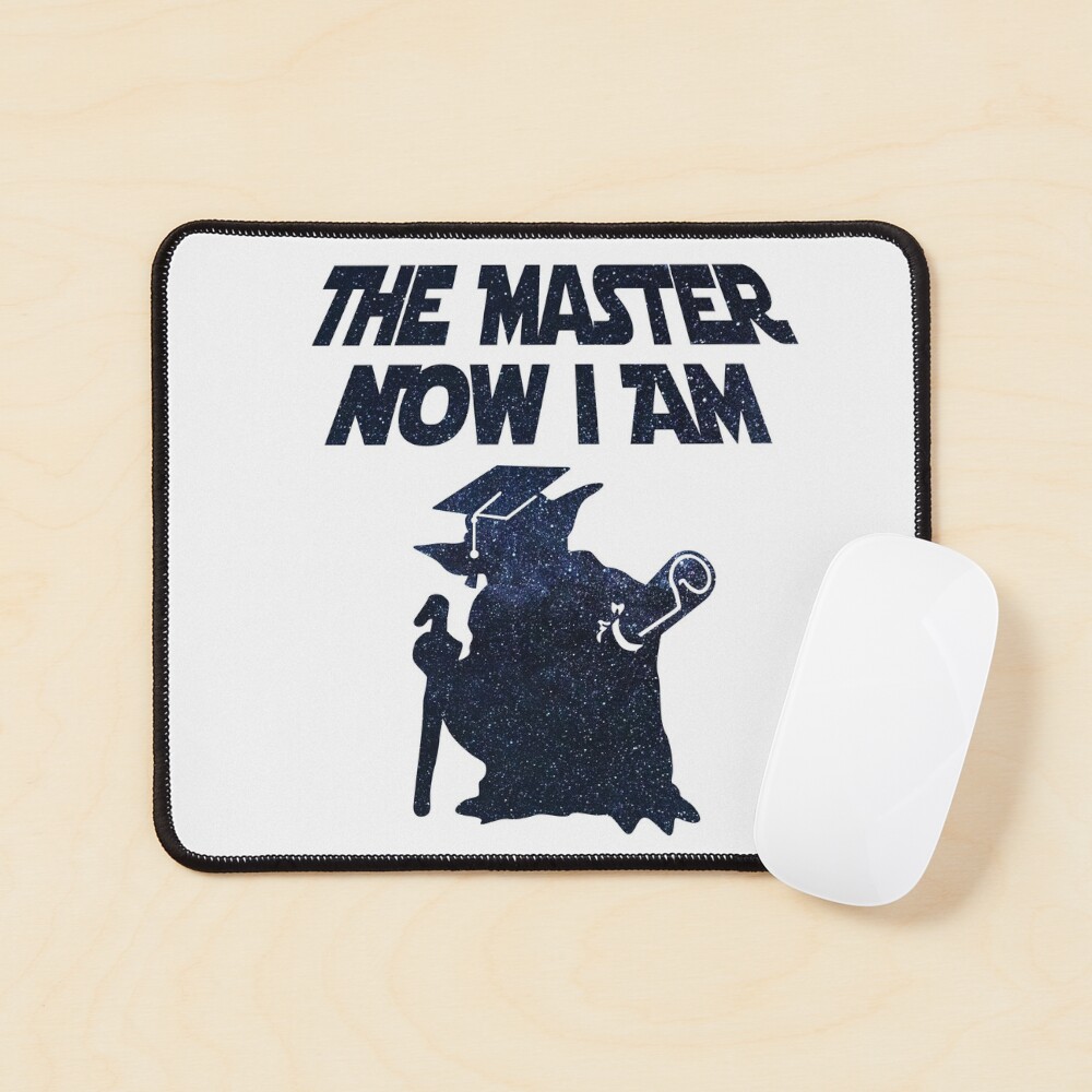 "The master now I am graduation gift - Master Yoda silhouette" Sticker ...