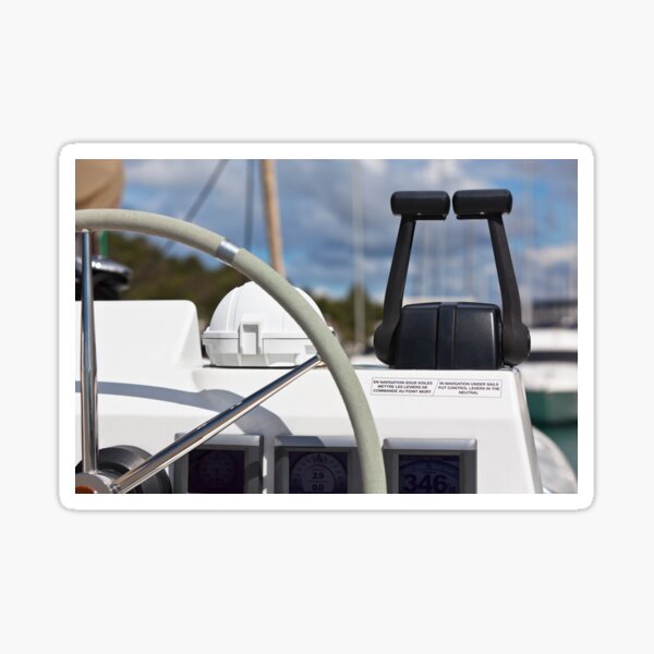 "Sailing yacht control wheel and implement" Sticker by dvoevnore ...