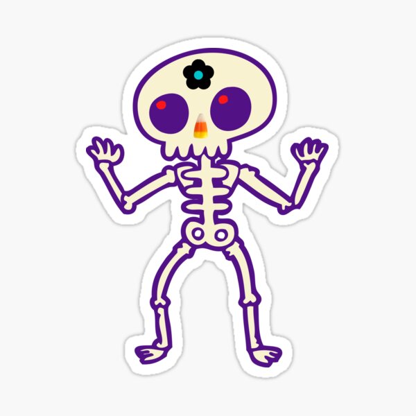 "CUTE SKELETON" Sticker for Sale by mistivelvet | Redbubble