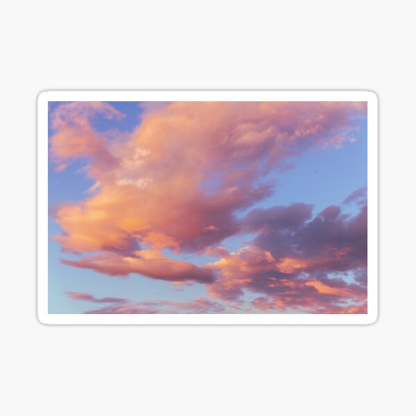 "Pink Sunset Sky Cute Pink Aesthetic Clouds" Sticker by ind3finite ...