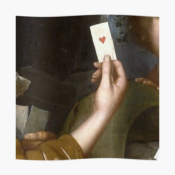 "Holding a Card with a Heart Renaissance Painting " Poster by ...