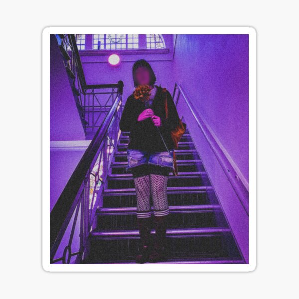 "Aesthetic violet girl " Sticker by itsnovas | Redbubble