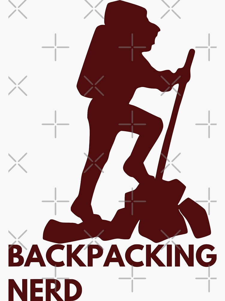 "Backpacking Nerd 3" Sticker for Sale by CampingTees1 | Redbubble