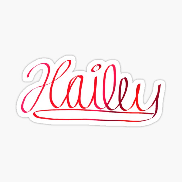 "Hailey" Sticker for Sale by hp416 | Redbubble