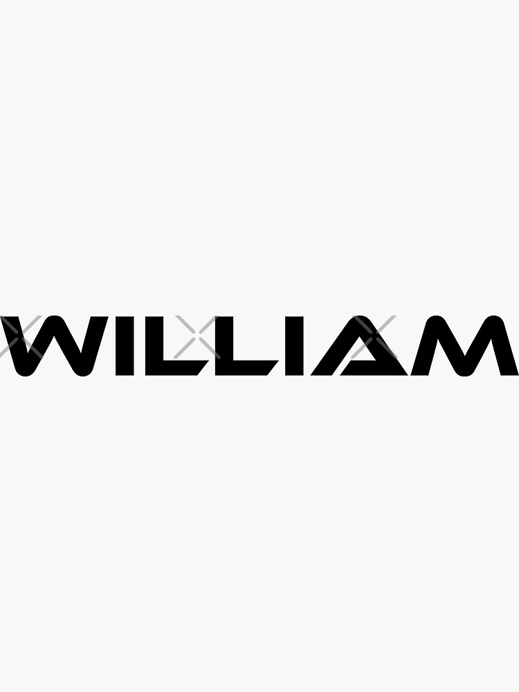 "William" Sticker for Sale by carriepotter | Redbubble