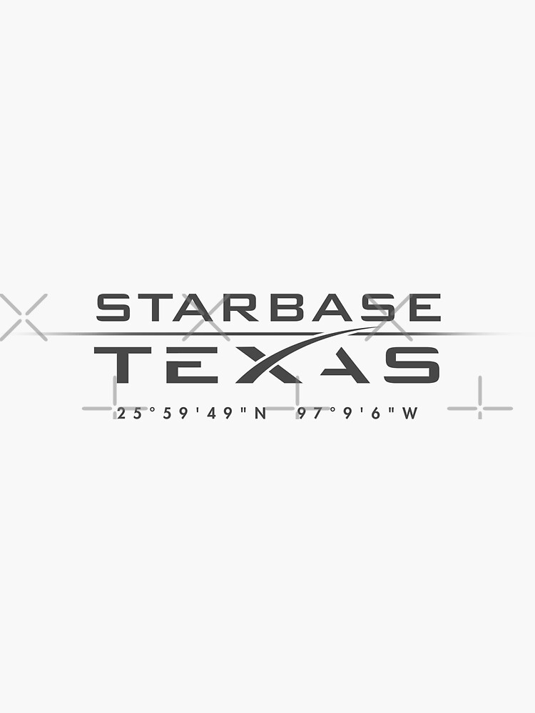 "Starbase Texas Boca Chica Spacex" Sticker for Sale by jaoafallas ...