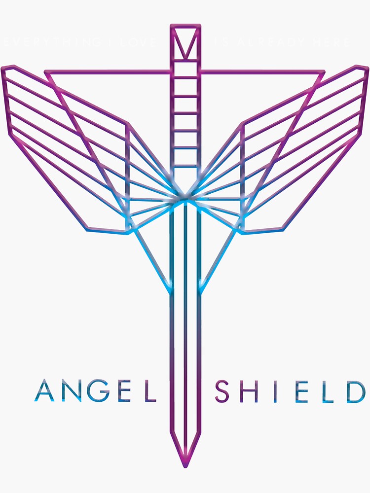 "angel shield Classic" Sticker by RobertJeffrey | Redbubble