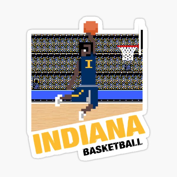 "Indiana Basketball 8 bit pixel art cartridge design " Sticker for Sale ...