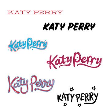 "katy perry font evolution" Sticker by MusicPopCulture | Redbubble