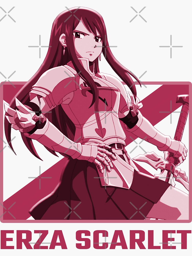 "ERZA SCARLET" Sticker for Sale by UNCHMUNCH | Redbubble