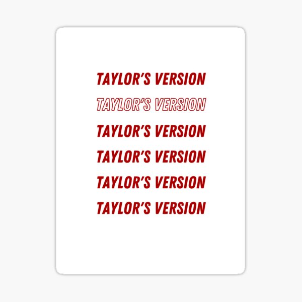 "Taylor's Version" Sticker by breabeckman | Redbubble