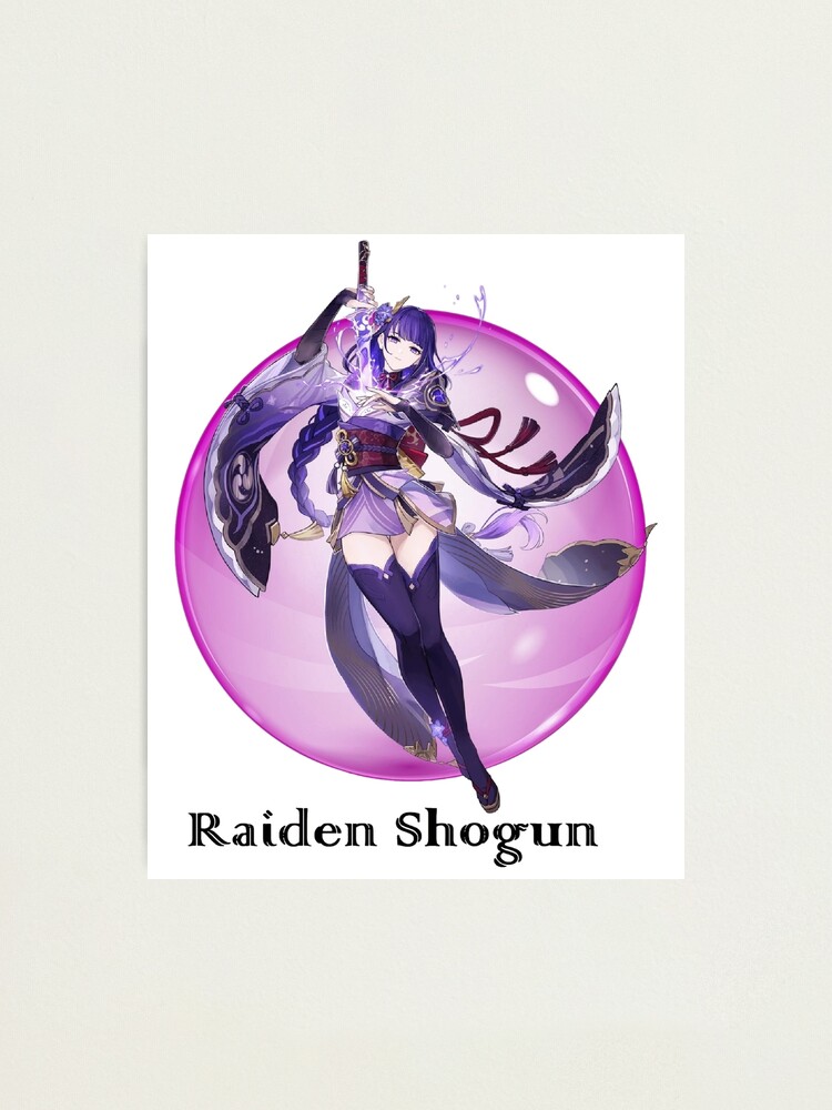 "Raiden Shogun Ei Baal Full Body with Magic Orb" Photographic Print for ...