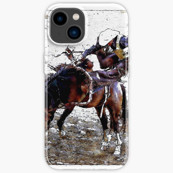 "The Dismount - Rodeo Cowboy" iPhone Case for Sale by NaturePrints ...