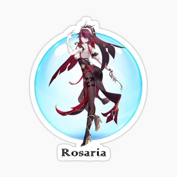 "Rosaria of Genshin Impact Full Body with Magic Orb" Sticker for Sale ...