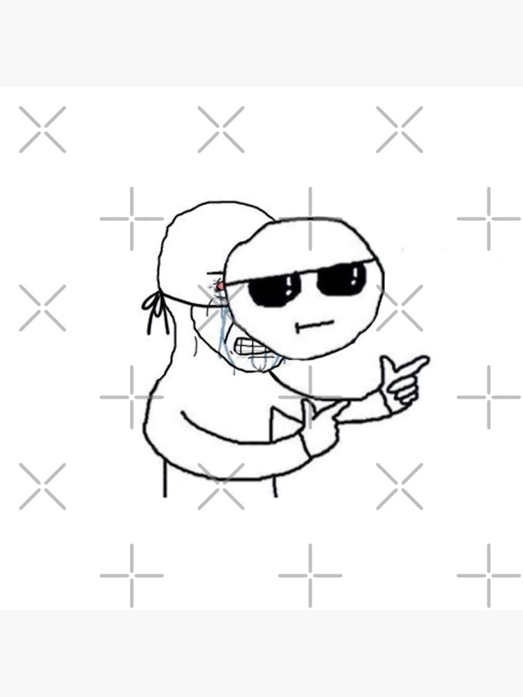 "Wojak Fake Smile" Sticker for Sale by defeer238 | Redbubble