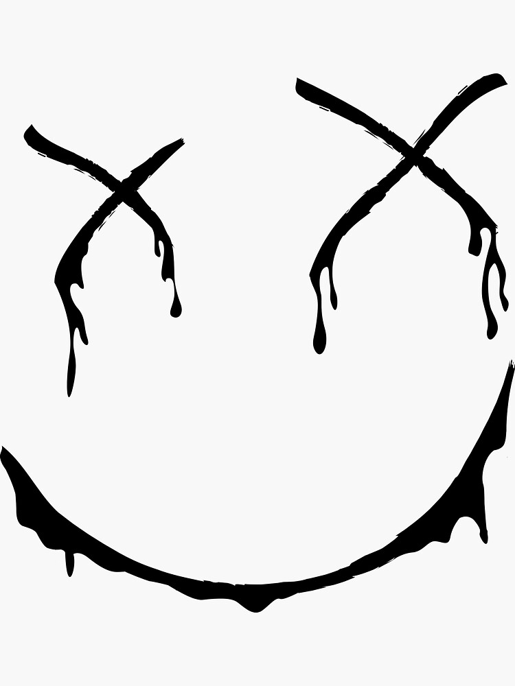 "Dripping Smiley Face" Sticker for Sale by DesignsByJess23 | Redbubble